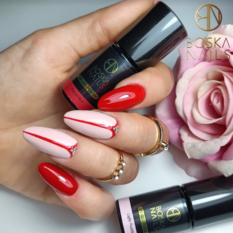 Boska Nails Lakier Hybrydowy 6 ml Sweet Red | Czerwony lakier hyrbrydowy