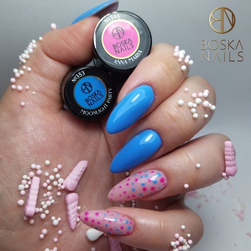 Boska Nails Lakier Hybrydowy 6 ml Moonlight Party | Kolor niebieski